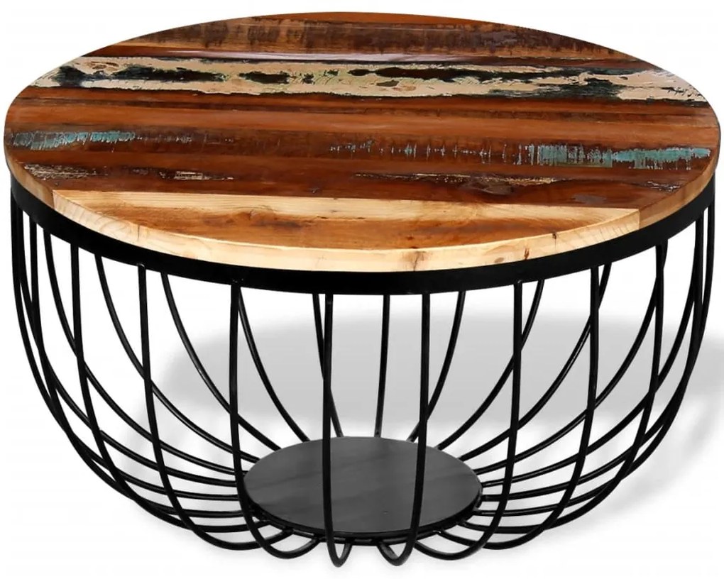 244230 vidaXL Konferenční stolek masivní recyklované dřevo