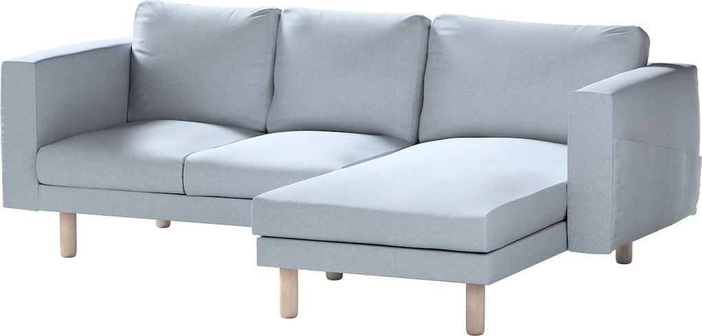 Potah na pohovku IKEA Norsborg 3-místná se šezlongem barva modrá látka pletený vzor