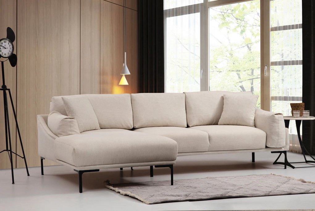 Hanah Home Rohová pohovka LEO krémová levá 560ARE1174