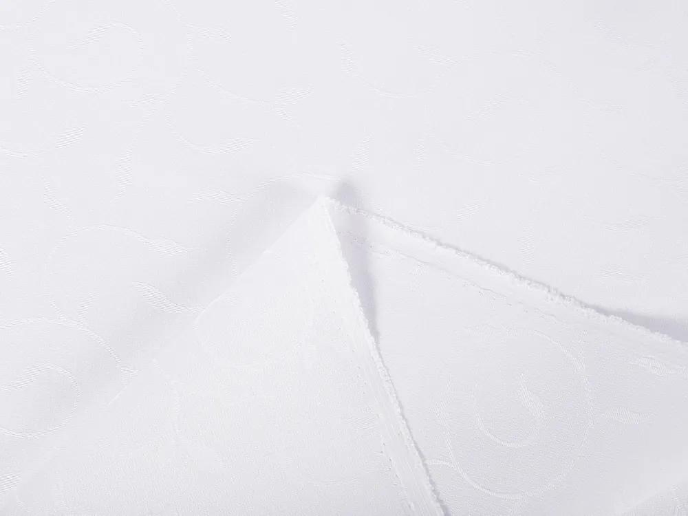 Biante Dekorační závěs TF-011 Pnoucí lístky - studená bílá 150x190 cm