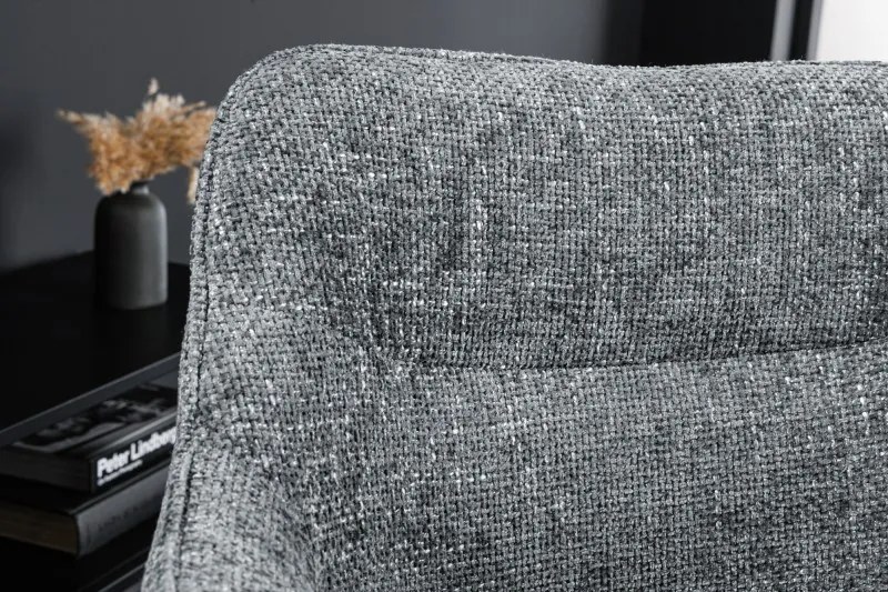 Designová otočná židle Rahiq šedá