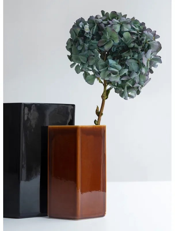Váza Ruutu 225mm, keramická / černá