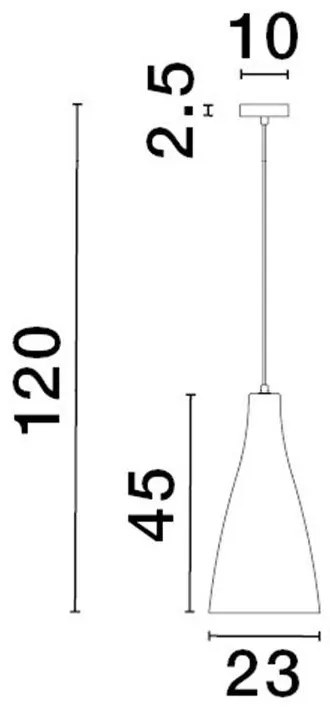 Nova Luce Závěsné svítidlo LIVTA, 23cm, E27 1x12W Barva: Chrom