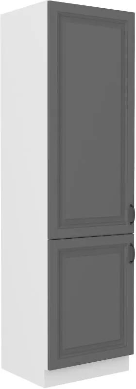 kuchyňská linka STILO - DUSTGREY MAT / Bílá - 60 lednicová skříň (60 LO-210 2F)