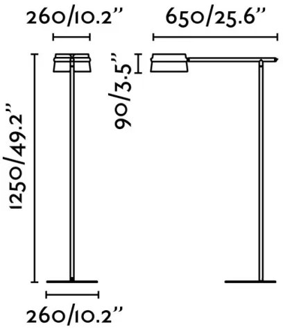 FARO 29569 - LED Stmívatelná dotyková stojací lampa LOOP LED/6W/230V