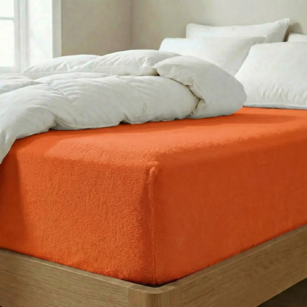 Kvalitex Froté prostěradlo oranžové 160x200cm