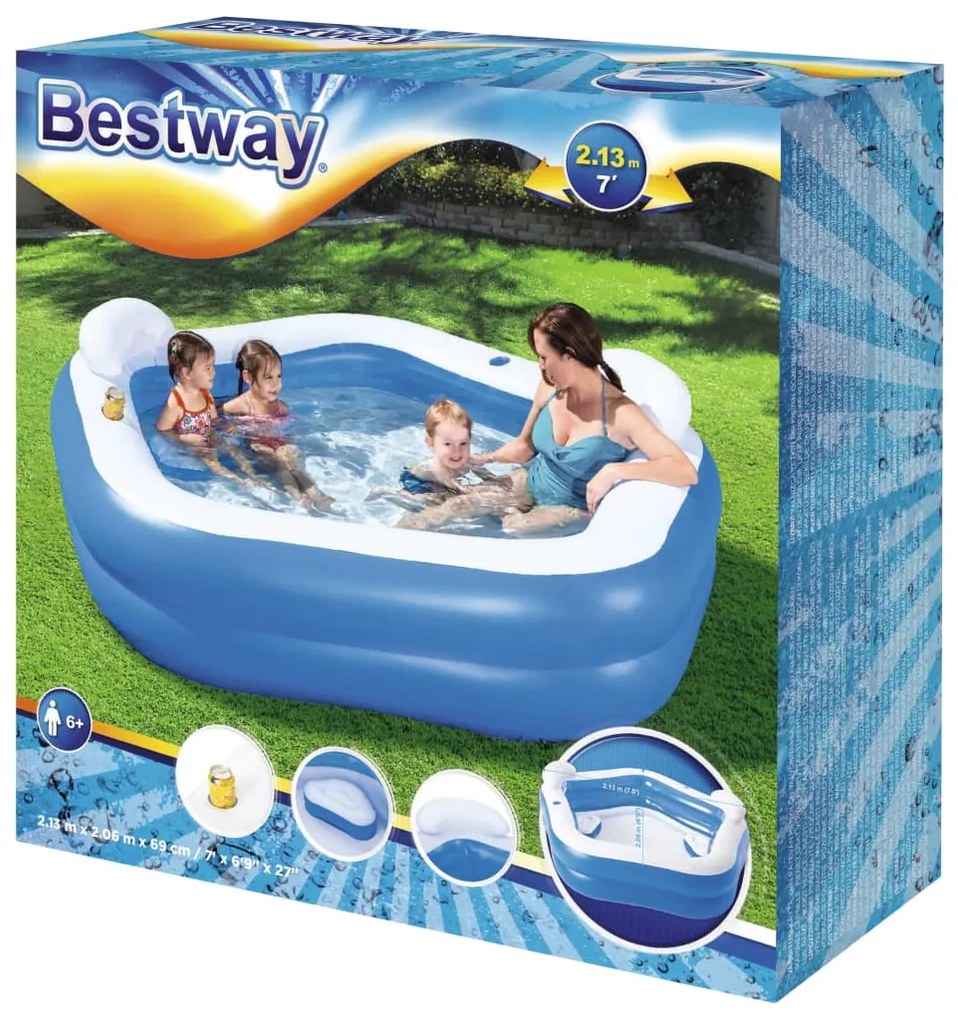 Bestway Relaxační bazének Family Fun 213 x 206 x 69 cm