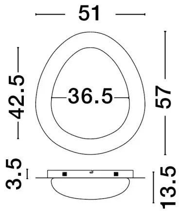Designové stropní svítidlo Nimbus 57