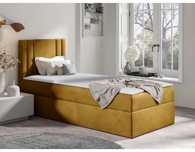 Jednolůžková postel Neresko Mini, Strana: pravá, Rozměr postele: 90x200, Barva:: ekokůže Soft 031