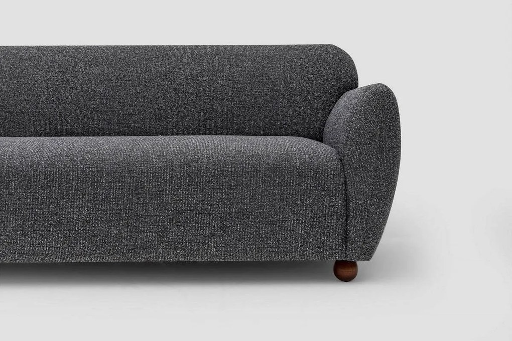 Designová rohová sedačka Jamiya 280 cm tmavě šedá - levá