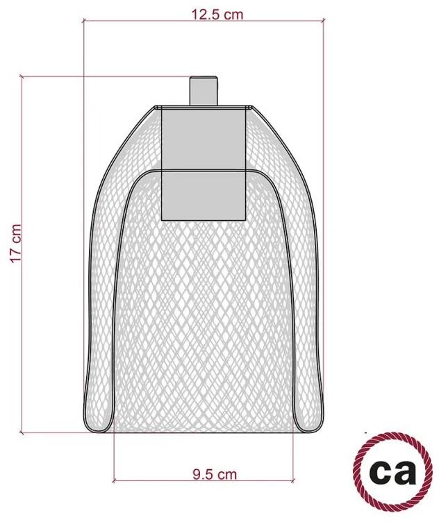 creative cables Kovové klecové stínidlo Ghostbell s objímkou E27 Barva komponentu: Černá-Měď