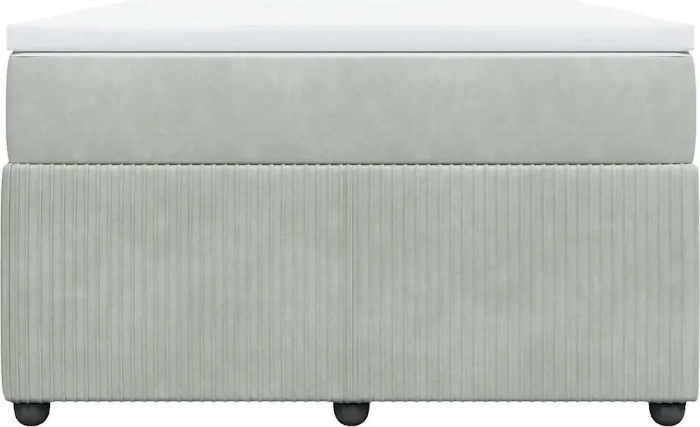 Box spring postel s matrací světle šedá 120 x 200 cm samet 3285632
