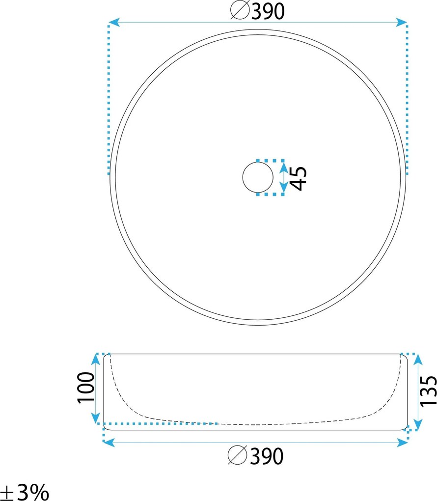 Rea Destiny, umyvadlo na desku 395×395×135 mm, bílá matná-imitace kamene, REA-U3502