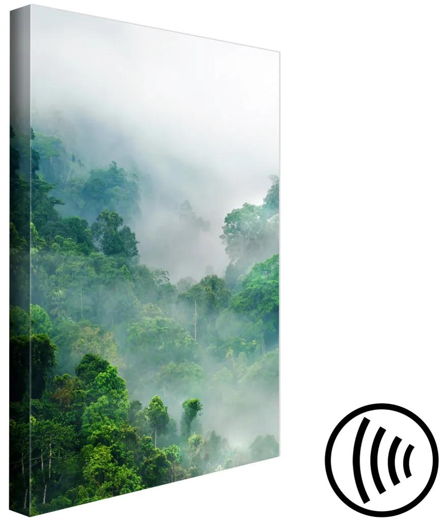 Obraz Stromy v mlze (1-dílný) - horská krajina a kouzlo lesa