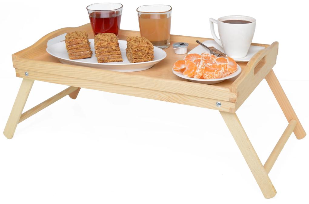 Dřevěný podnos do postele - stolek pod notebook. Dřevěný tác vhodný nejen na homeoffice - 2. JAKOST!
