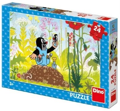 DINO Puzzle Krtek v kalhotkách 24 dílků 26x18cm v krabici 27x19x4cm