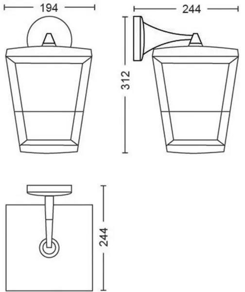 Philips 17440/30/P7 - LED RGB Venkovní svítidlo Hue ECONIC LED/15W/230V IP44