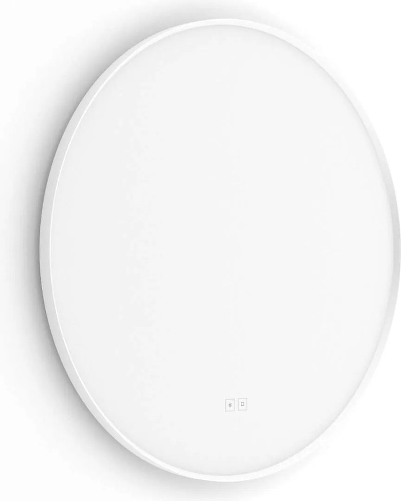 Nimco - Zrcadlo s LED osvětlením, průměr 70 cm, dvěma dotykovými senzory, bílá ZPB 61001RVX-05