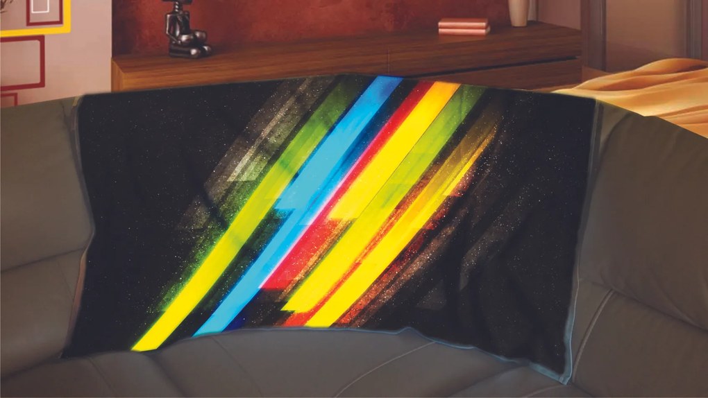 Fleecová deka Pruhy barev 150x120 cm