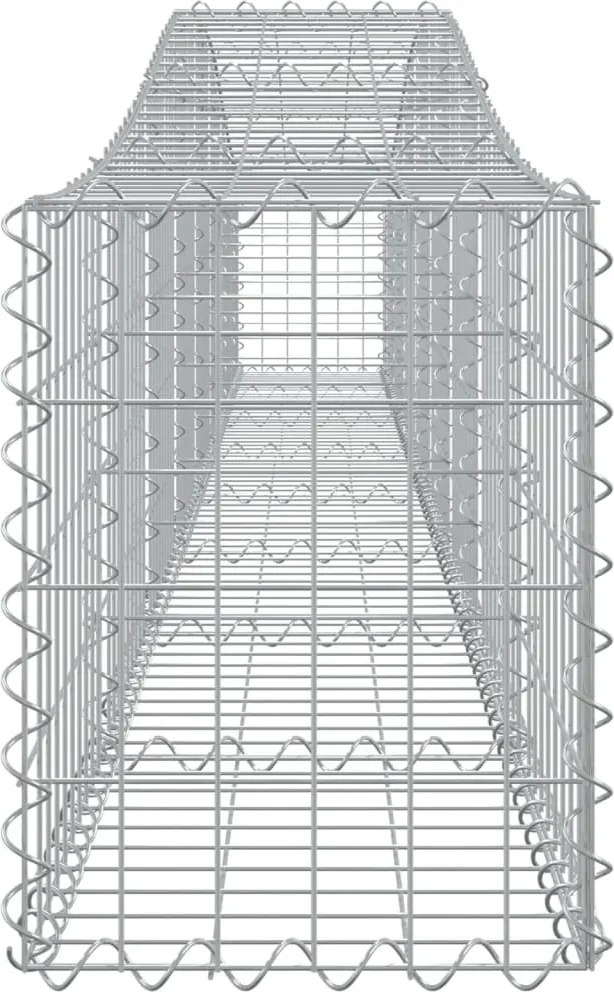 Klenuté gabionové koše 7 ks 400x30x40/60 cm pozinkované železo 3145792