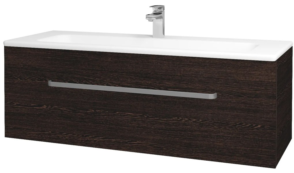 Dřevojas Koupelnová skříň ASTON SZZ 120 Varianta: N01 Bílá lesk / Úchytka T04 / D01 Beton