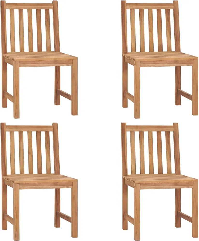 Zahradní židle 4 ks s poduškami masivní teak 3073109