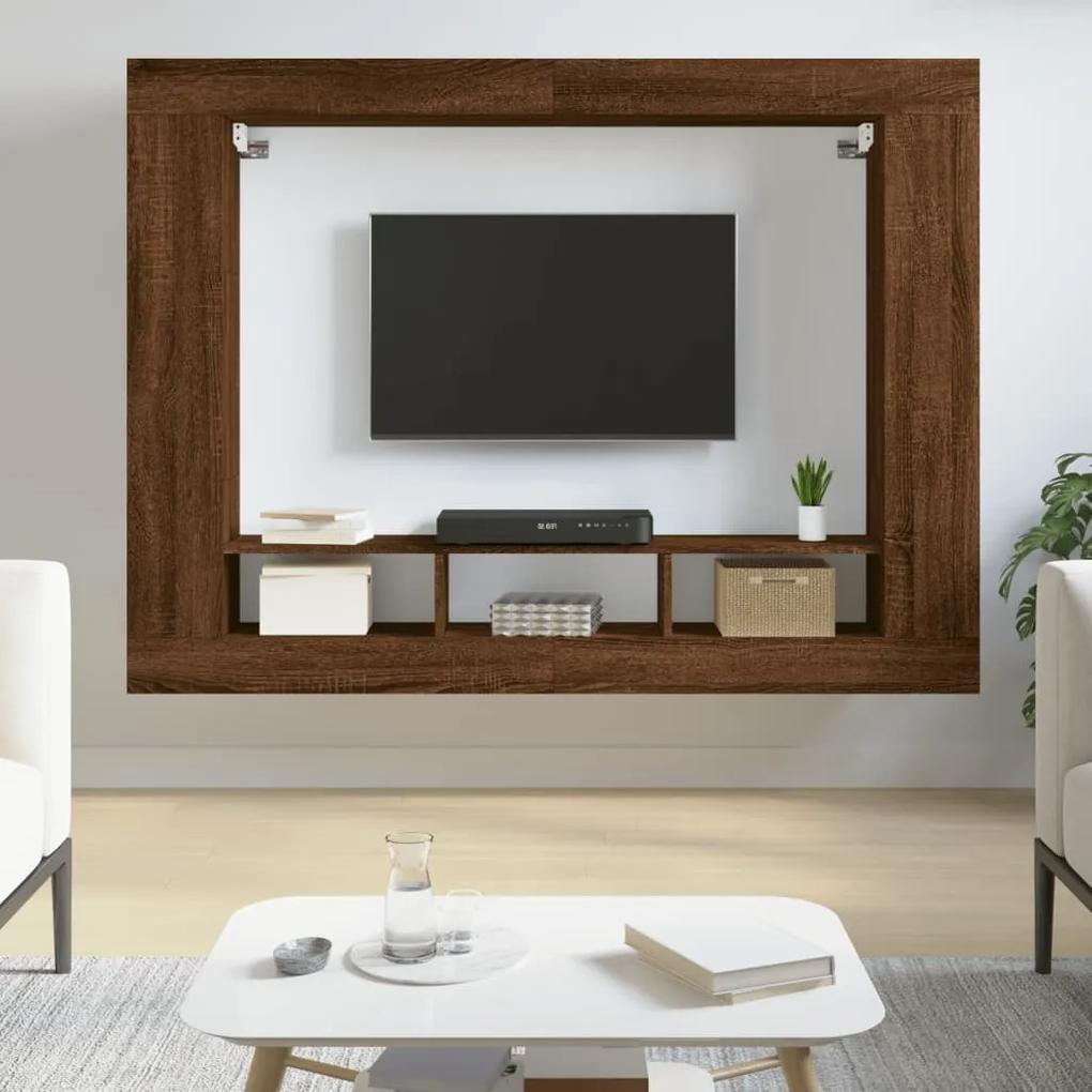 vidaXL TV skříňka 152 x 22 x 113 cm kompozitní dřevo [833724] Barva: Betonová šedá
