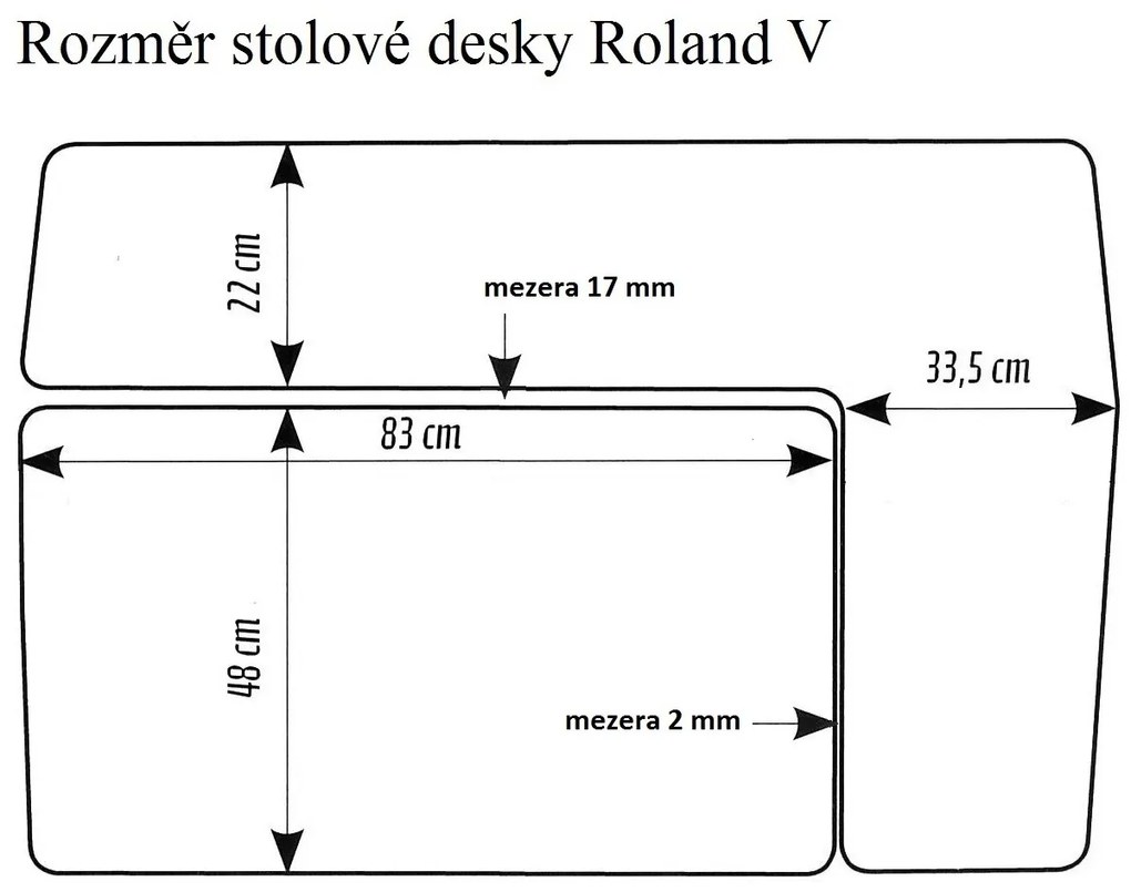 Amadeus Rostoucí psací stůl Roland - bílý