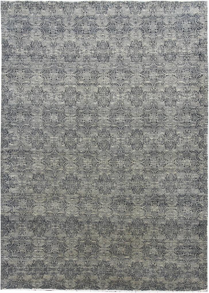 Diamond Carpets koberce Ručně vázaný kusový koberec Diamond DC-VASE 3 Silver/silver - 180x275 cm