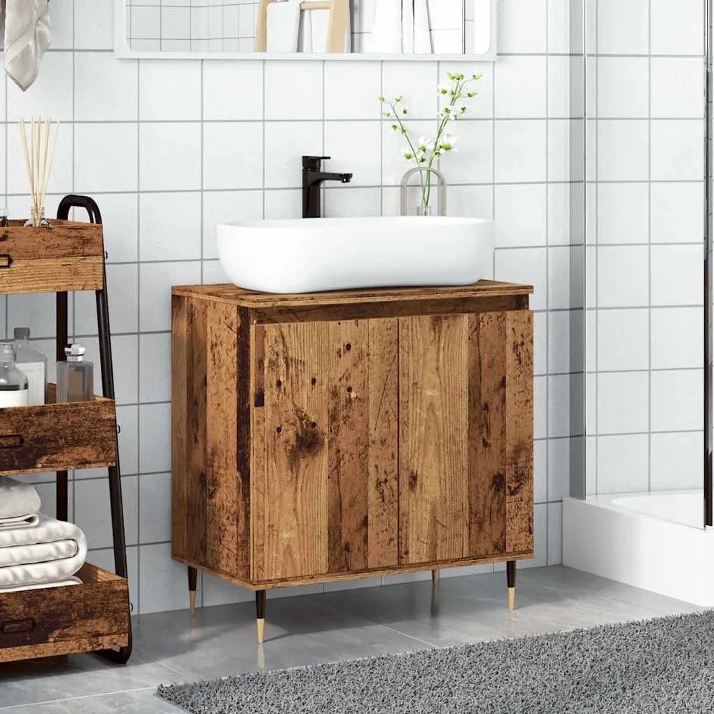 Koupelnová Skříňka Old Wood 58 X 33 X 60 Cm Kompozitní Dřevo