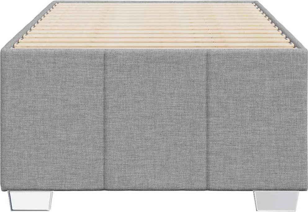 Rám postele bez matrace světle šedá 100 x 200 cm textil 3284811