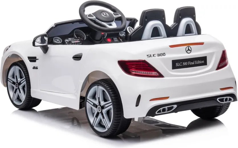 LEAN CARS Elektrické autíčko Mercedes SLC 300 LED MP3 bílé