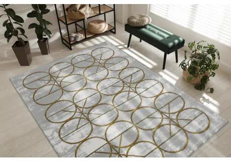 koberec EMERALD výhradní 1010 glamour, stylový kruhovýy krém / zlato velikost 160x220 cm | krásné koberce cz