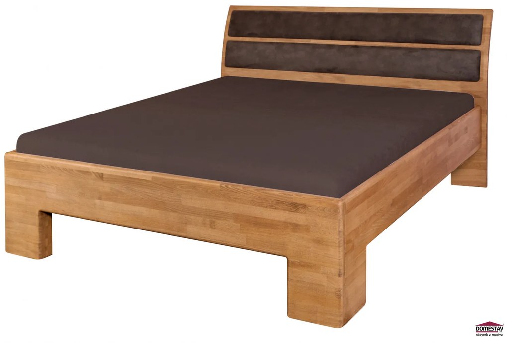 Postel Sofia, čelo oblé čalouněné 180 Domestav F115 Materiál: Buk cink, Barevne provedení: Přírodní provedení-lak, Specifikace: 180x200