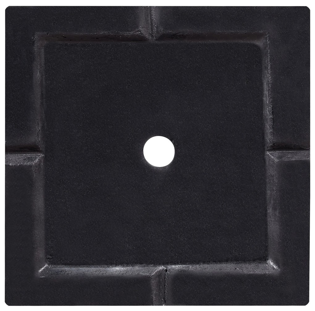 Květináč černý čtvercový 26x26x60 cm DION Beliani