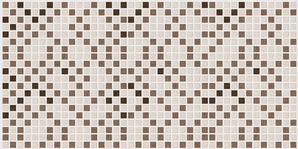 PVC obkladový panel Mosaic Brown 0,35 mm, 96,4 x 48,4 cm