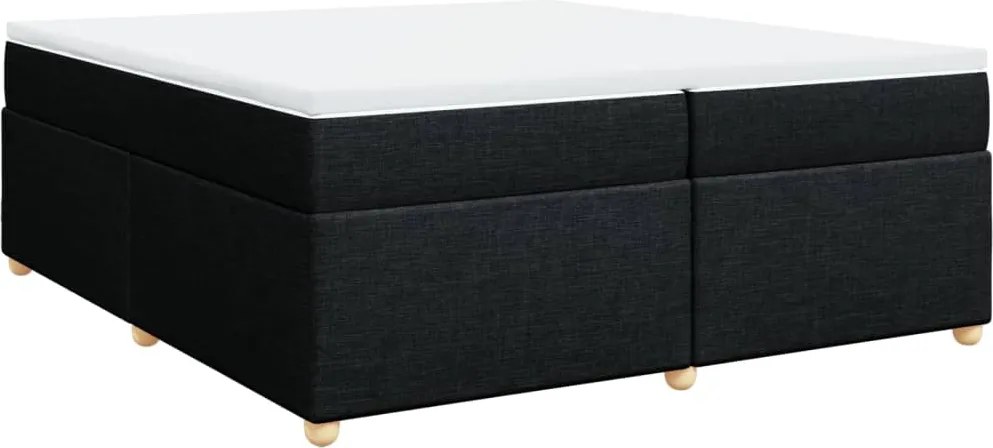 Box spring postel s matrací černá 200x200 cm textil 3285403