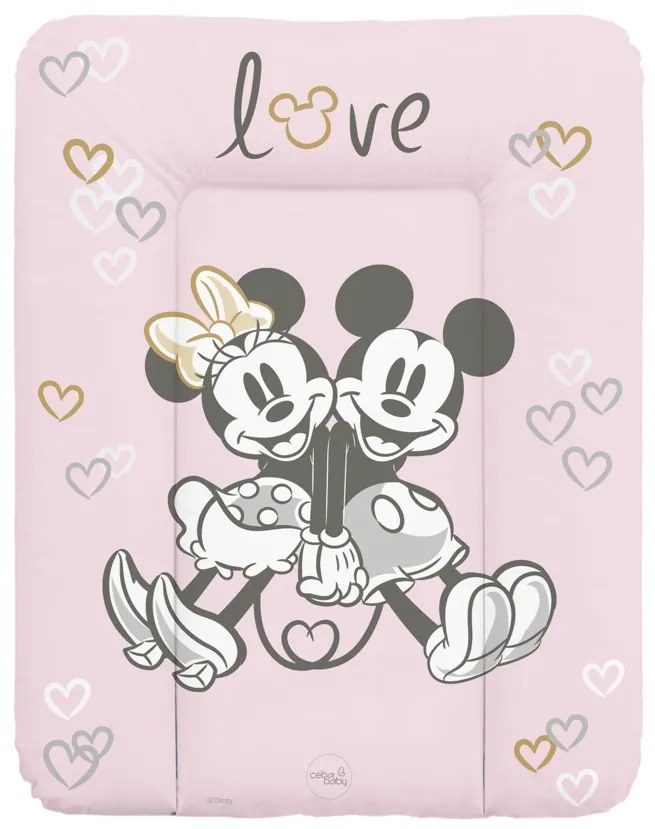 CEBA Podložka přebalovací měkká na komodu (50x70) Disney Minnie & Mickey Pink