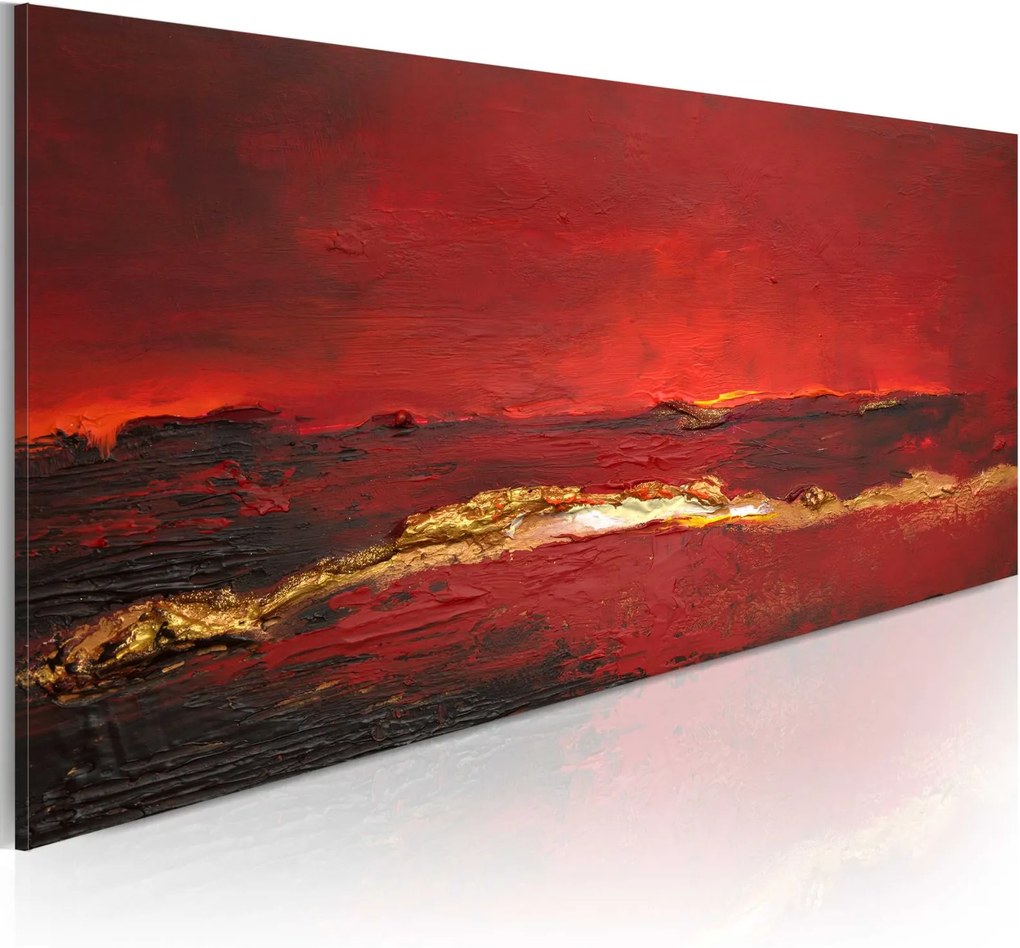 Ručně malovaný obraz - Redness of the ocean 100x40