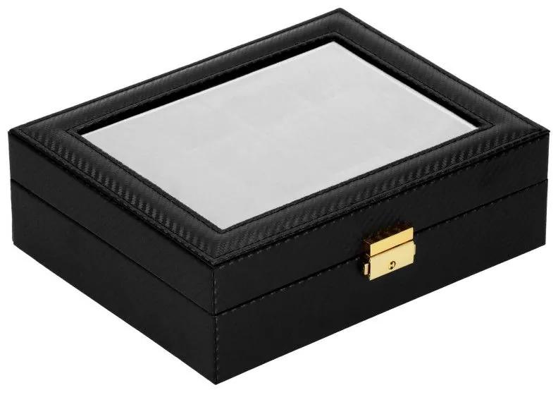 Krabička na hodinky SPRINGOS COBALT 10 černá/černá