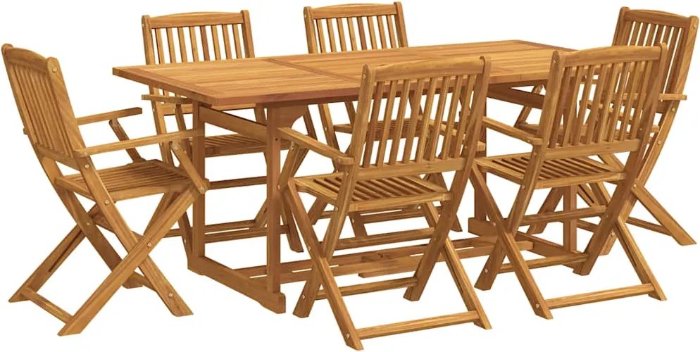 7dílný zahradní jídelní set 180x90x75 cm masivní akáciové dřevo 3321528