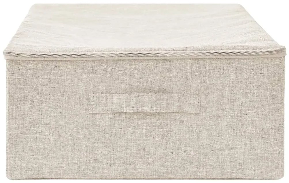 Úložný box textil 70 x 40 x 18 cm krémový - Default Title