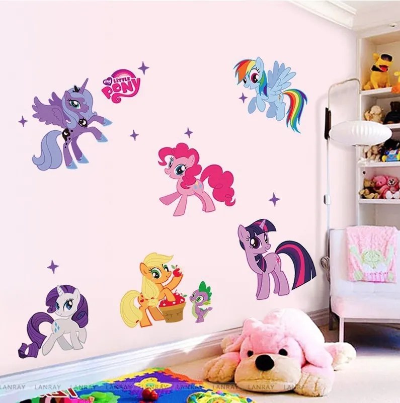 PIPPER | Samolepka na zeď "My Little Pony" 104x59 cm