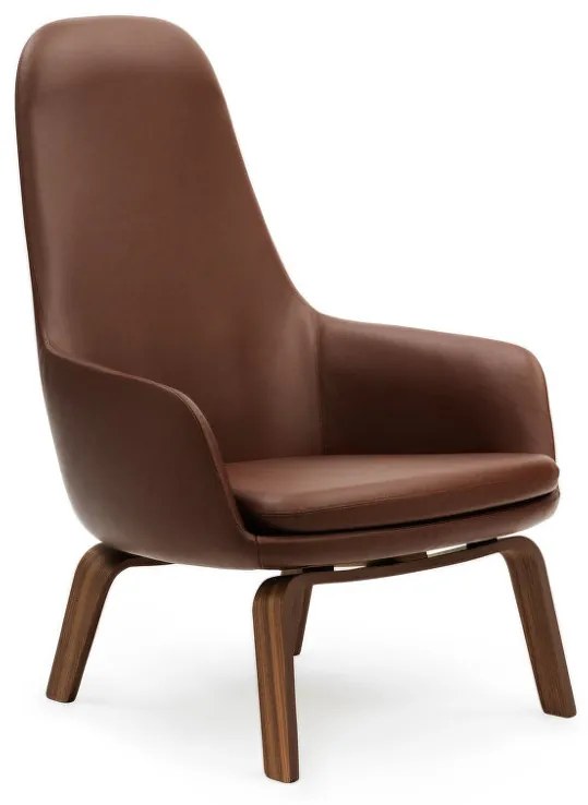 Normann Copenhagen Křeslo Era Lounge Walnut Tango Leather, vysoké