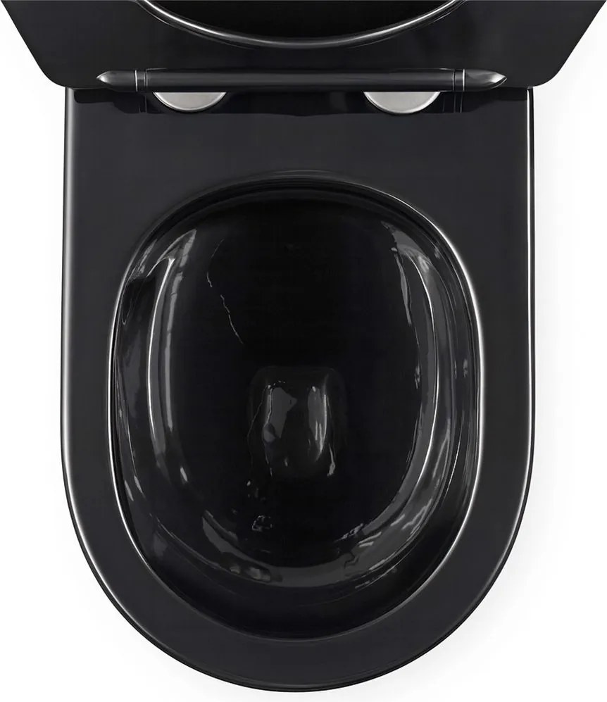 Závěsná WC mísa Rea Carlo Mini Tornado Black Brush Gold