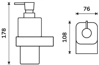 Nimco Dávkovač tekutého mýdla, pumpička mosaz NIKAU - NK 30031H-T-26