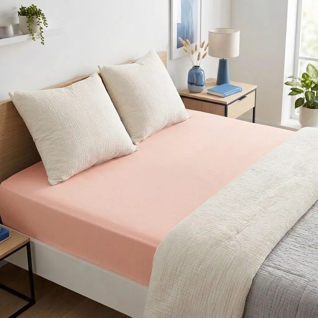 4Home Jersey prostěradlo DELUXE pudrová, 90–100 x 200 cm, 90–100 x 200 cm