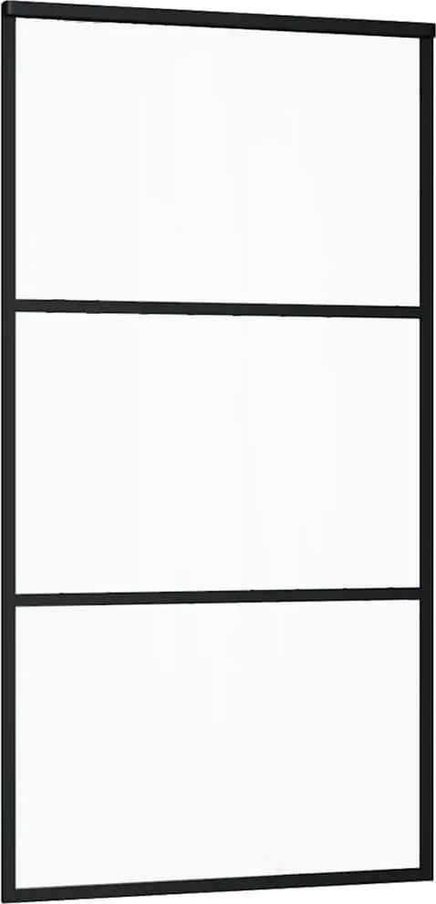 Posuvné dveře s kováním 102x205 cm ESG sklo a hliník 3332808