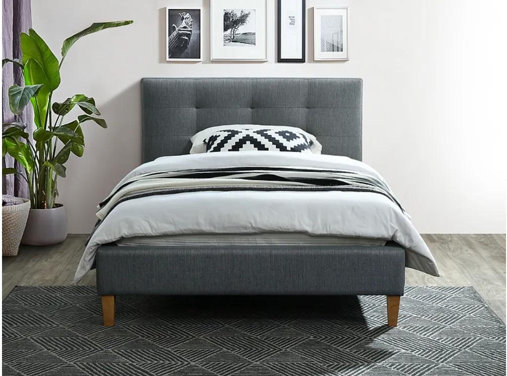 Čalouněná postel TEXAS 120 x 200 cm šedá Matrace: Bez matrace