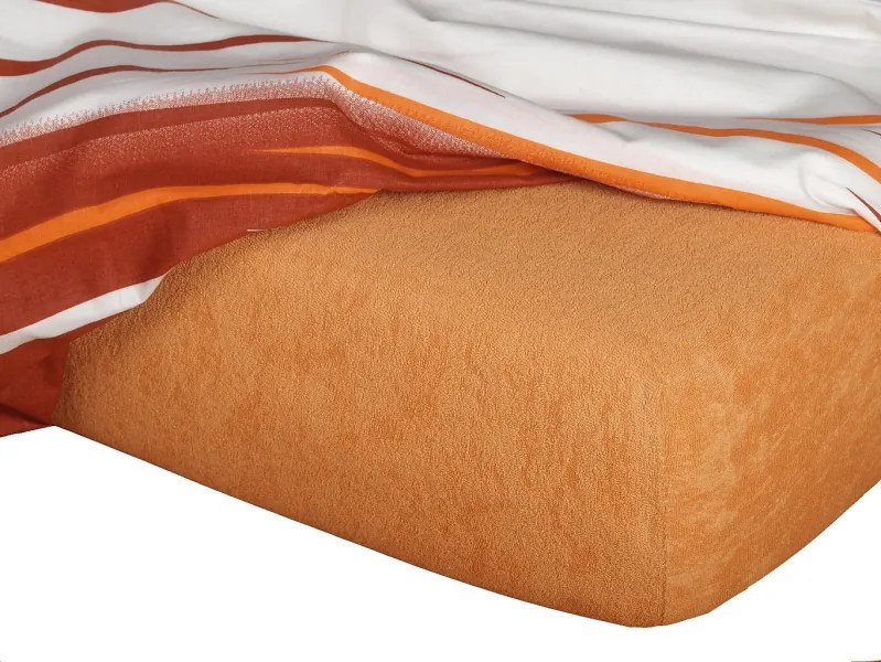 Dadka Froté prostěradlo karamel B  Froté prostěradlo karamel 80x140x10 cm